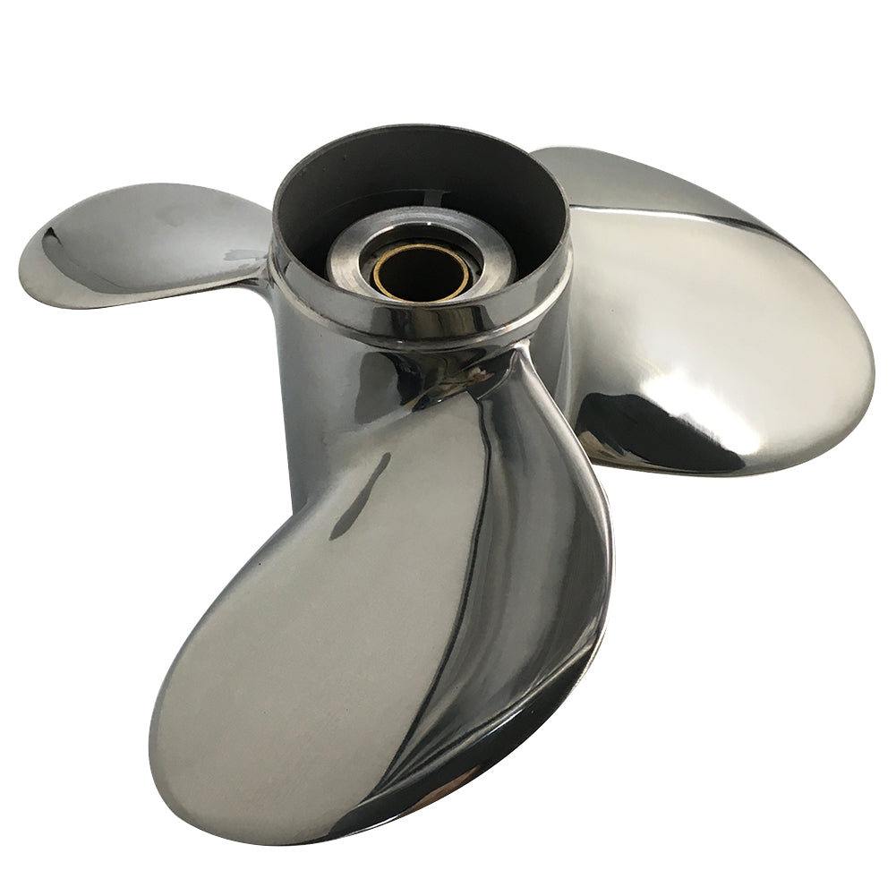 3 Balde 25-70HP 13 Spline Tooth RH SS Prop Rubber Hub Stainless Steel ...